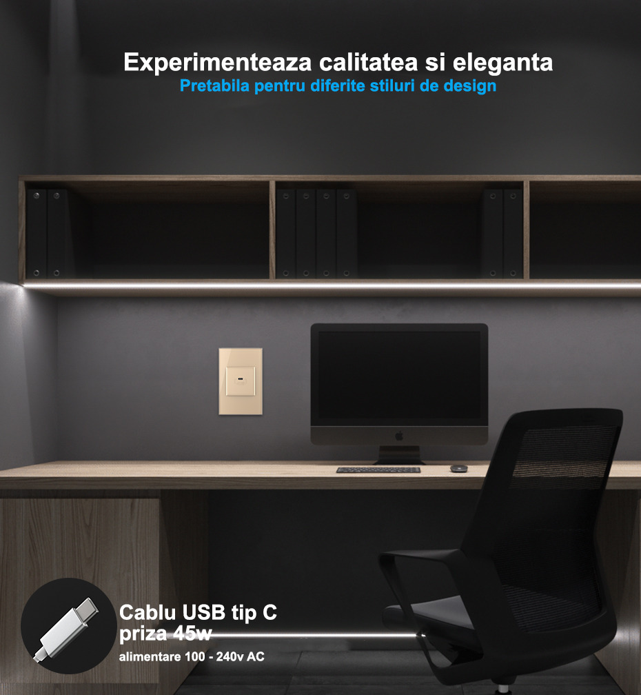 Modul priza USB tip C LIVOLO